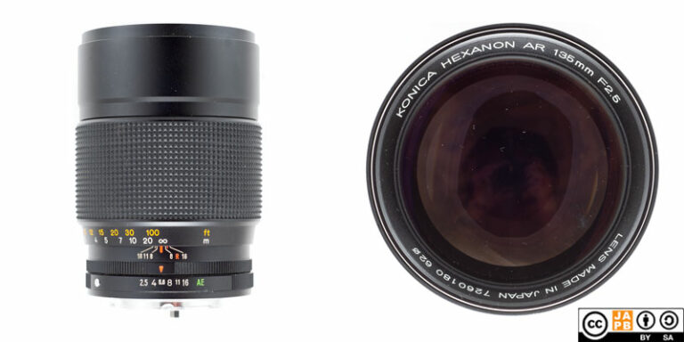 Data sheet: Konica Hexanon AR 135 mm f/2.5 – JAPB