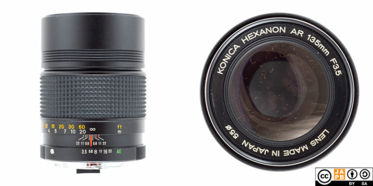 Data sheet: Konica Hexanon AR 135 mm f/3.5 (late) – JAPB