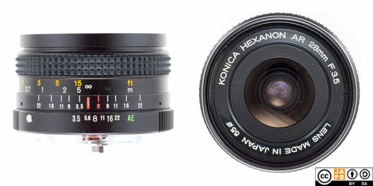 Data sheet: Konica Hexanon AR 28 mm f/3.5 (5 element) – JAPB