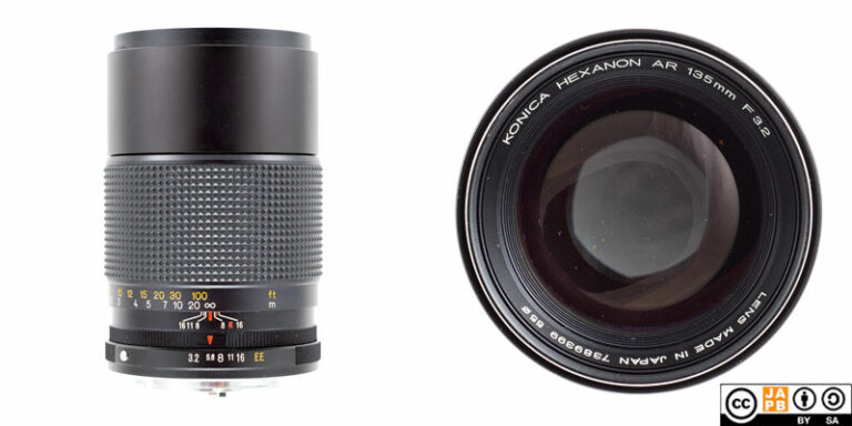 Data sheet: Konica Hexanon AR 135 mm f/3.2 – JAPB