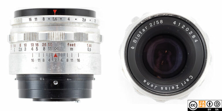 Data sheet: Carl Zeiss Jena Biotar 58 mm f/2 – JAPB